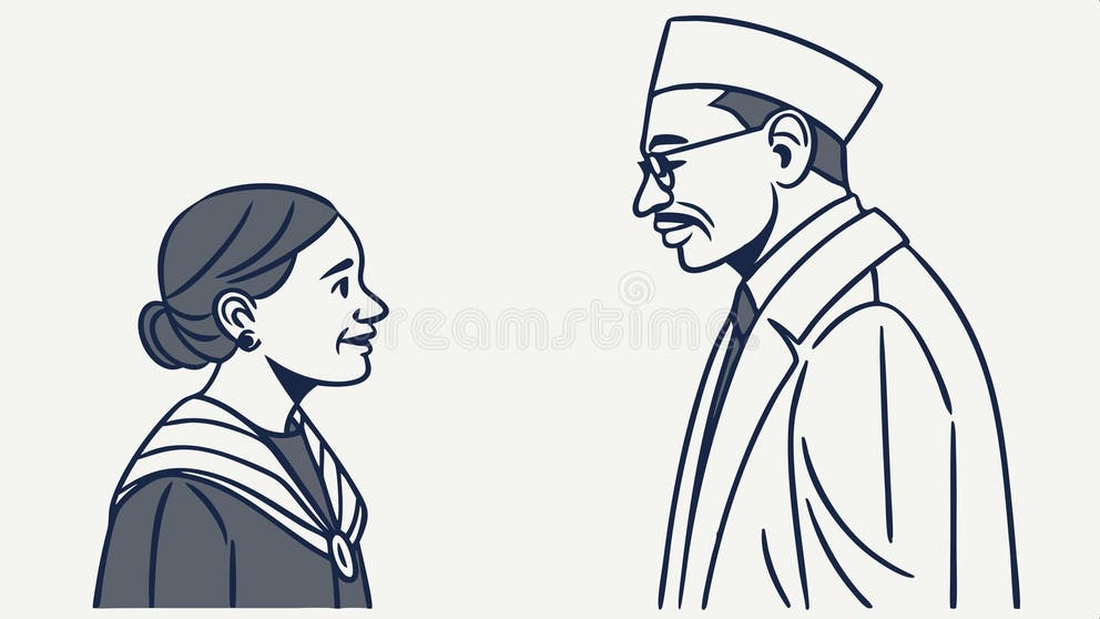 Two People in Discussion, Communication and Conversation Vector Design ...