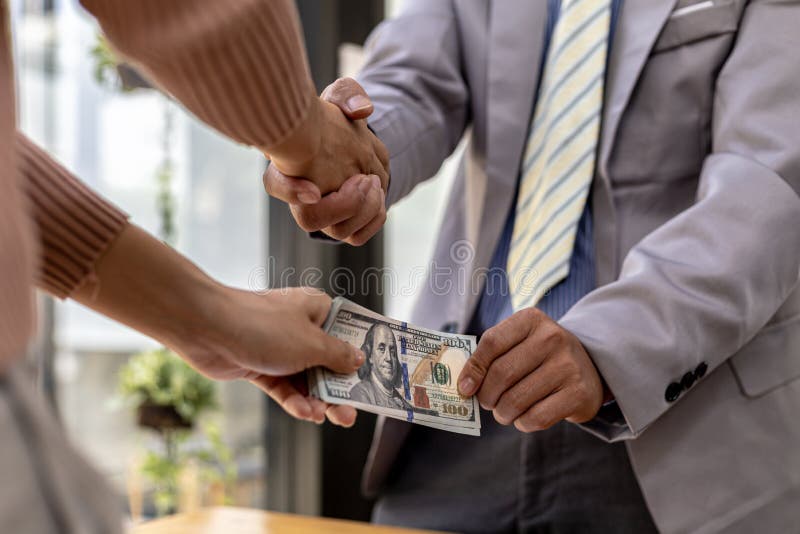 Two People are Doing Corrupt Behavior, they are Business Partners ...