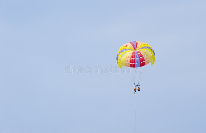 Two People Doing Paragliding Stock Image - Image of parachute, glider ...
