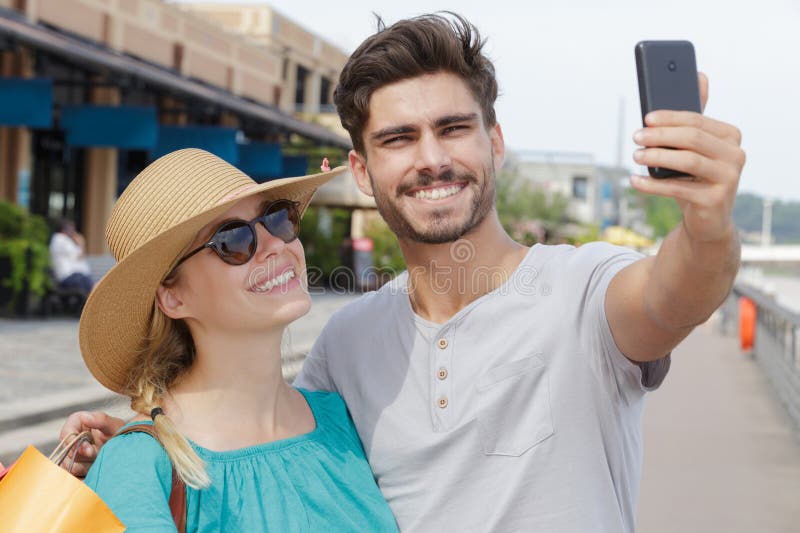 Two people doing selfie stock image. Image of adult - 335183195