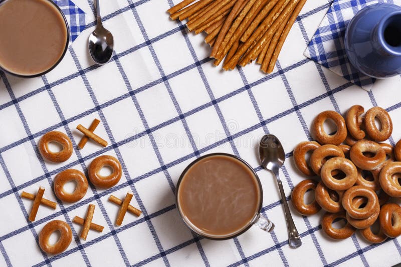 Tic Tac Toe Using Biscuits. Stock Image - Image of concept, funky ...