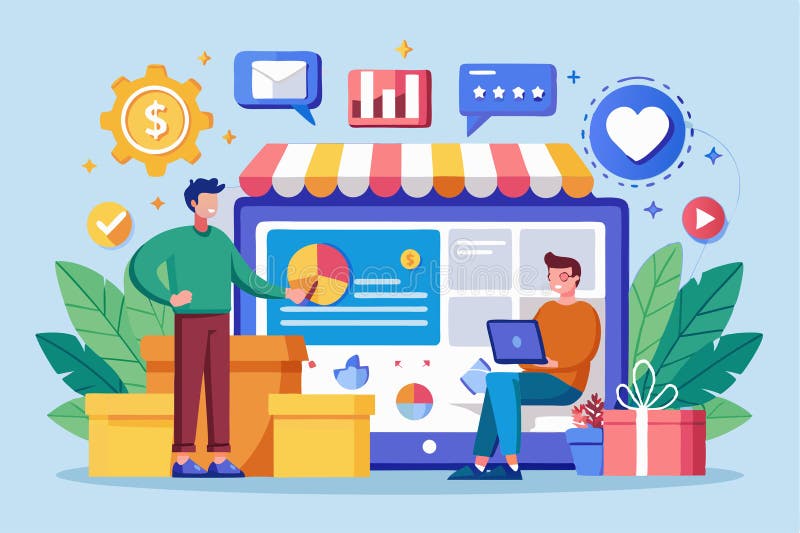 Two People Engage in Online Shop Promotion Strategies Using Analytics ...