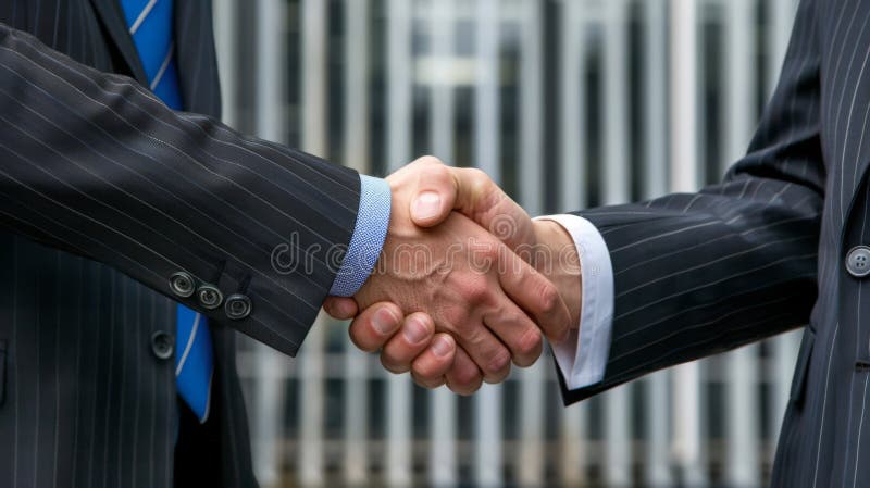 Two People are Engaged in a Friendly Handshake in an Indoor Setting ...