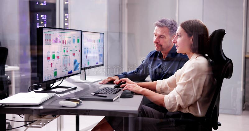 Two People Engaging in Engineering Stock Image - Image of industry ...
