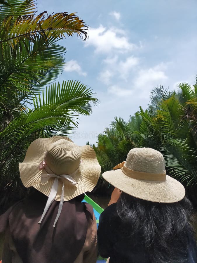 Two People Enjoying the Greenery of Nature Under the Bright Sun Stock ...