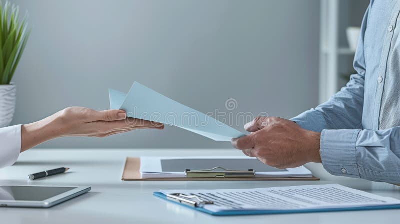 The Document Handover Meeting.AI Generated Image Stock Photo - Image of ...