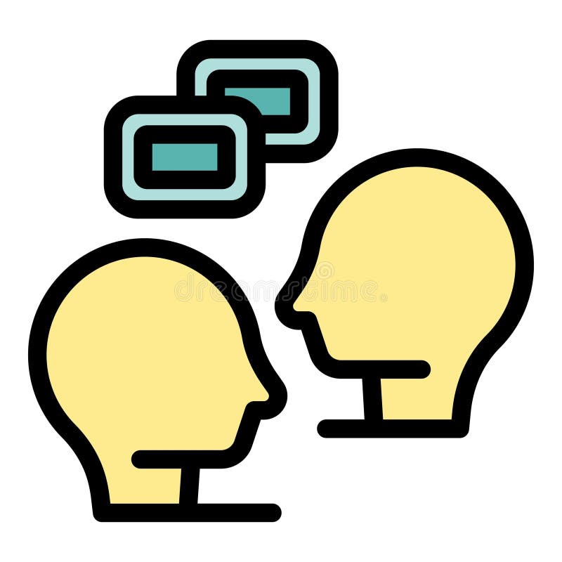 Two People Exchanging Ideas during Brainstorming Session Stock Vector ...