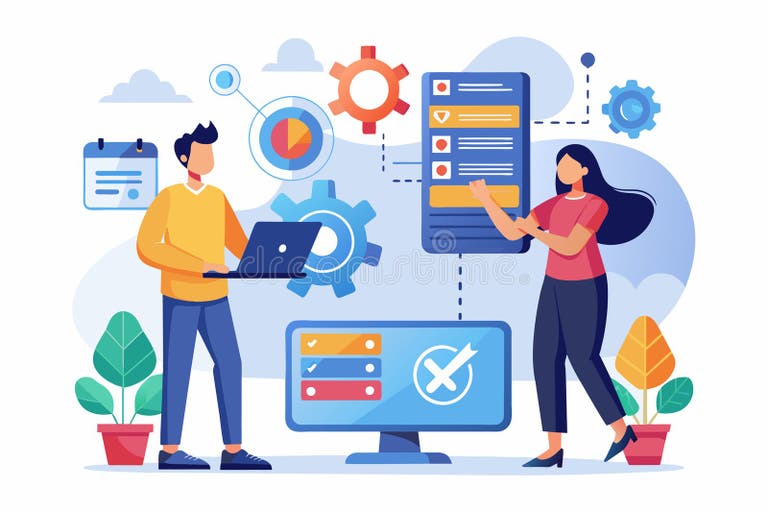 People Fixing Stock Illustrations – 4,011 People Fixing Stock ...