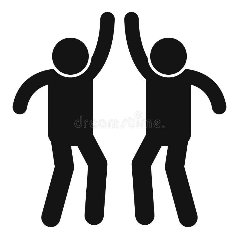 Two People Giving High Five Celebrating Success Stock Vector ...