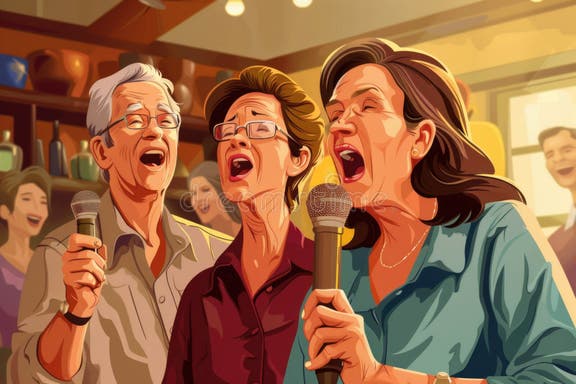 Two People Holding Microphones, Possibly for an Event or Performance ...