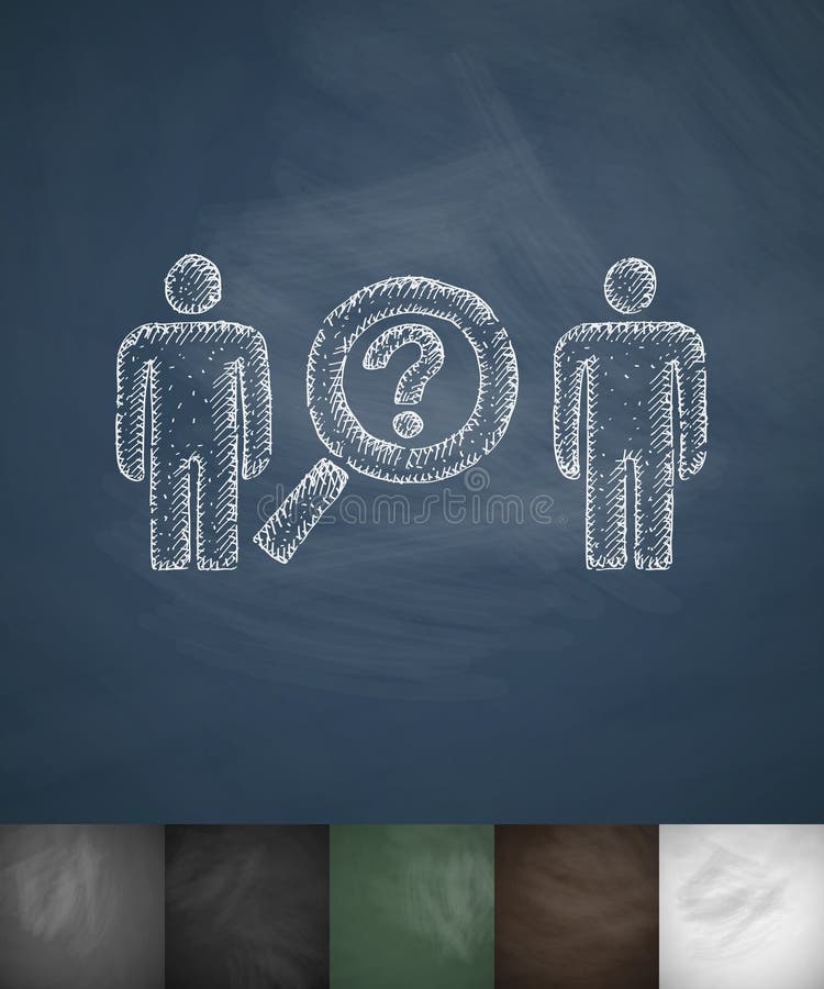 Two People Icon. Hand Drawn Vector Illustration Stock Vector ...