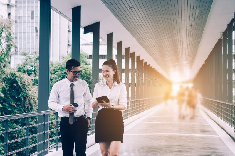 Business People Going To Work 2 Stock Image - Image of exterior ...