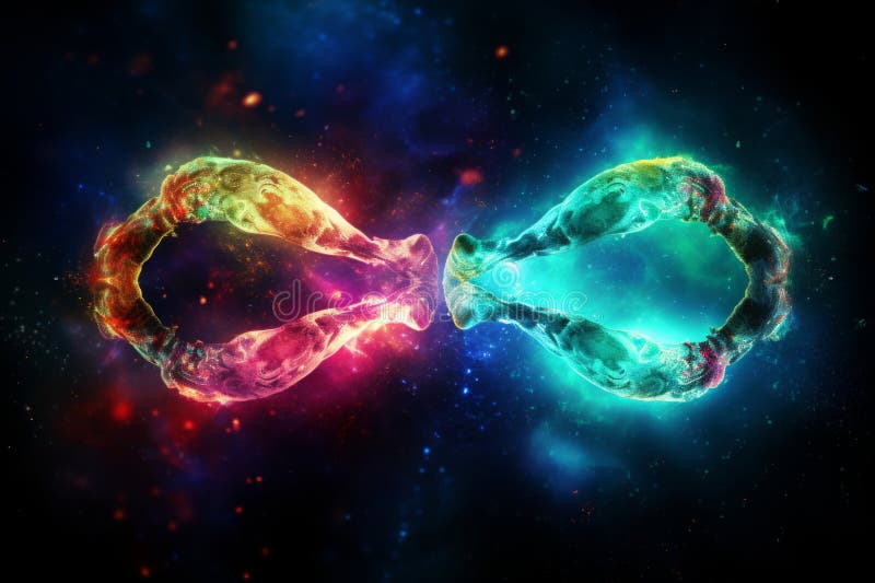 Two People are Making an Infinity Sign with Their Hands Stock ...