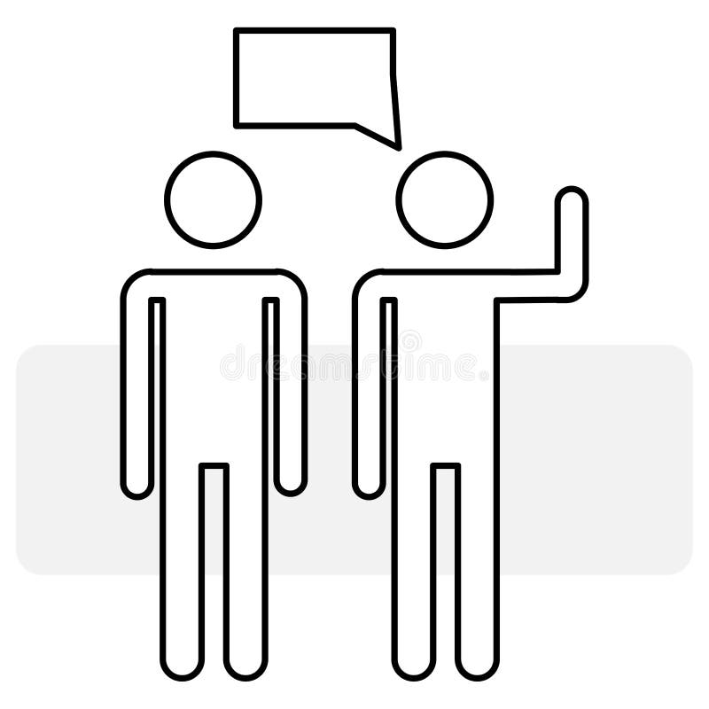 Two People Message Icon. Social Network Communication Concept. Message ...
