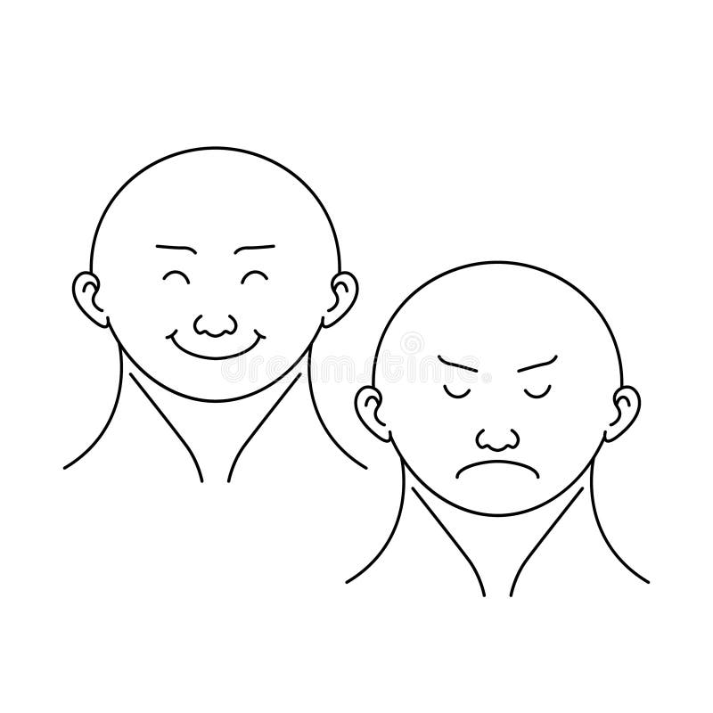 Two People with Opposite Thinking and Mood. Pessimist and Optimist ...