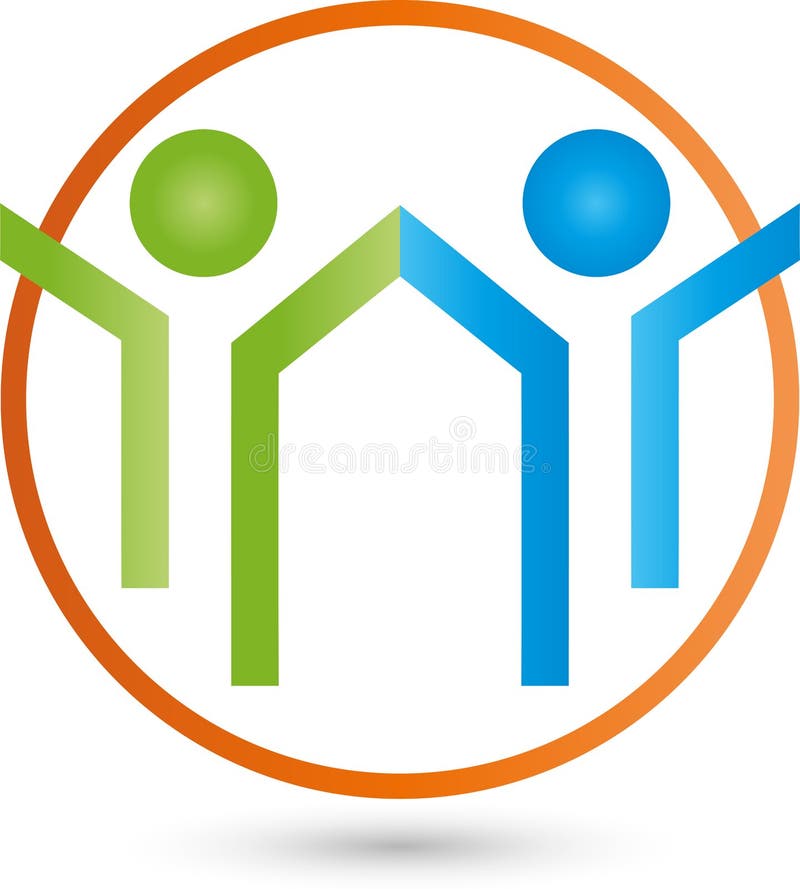 Vector Graphic Group Connection Logo.Eight People in the Circle.logo ...