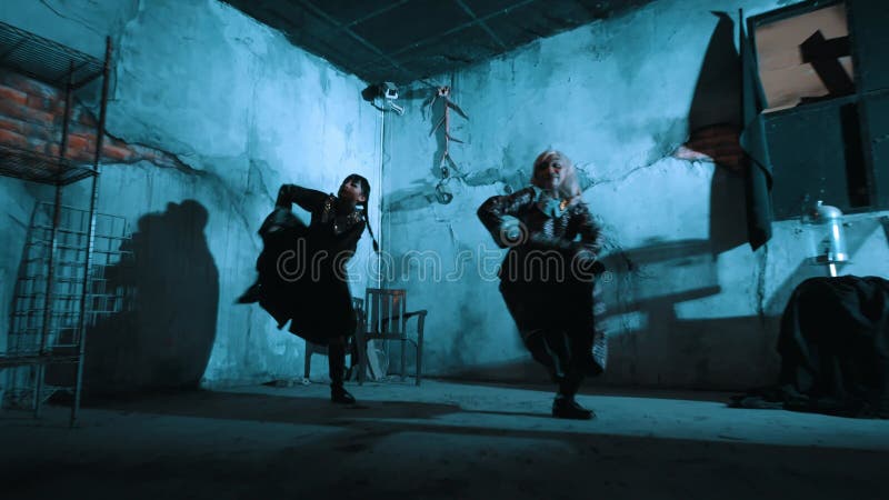 Two People Practicing Martial Arts in a Gritty, Industrial Setting with ...