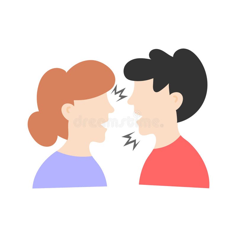Two People Resolving a Conflict, Symbolizing Communication and ...