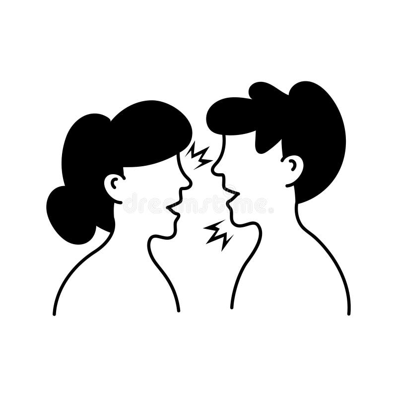 Two People Resolving a Conflict, Symbolizing Communication and ...