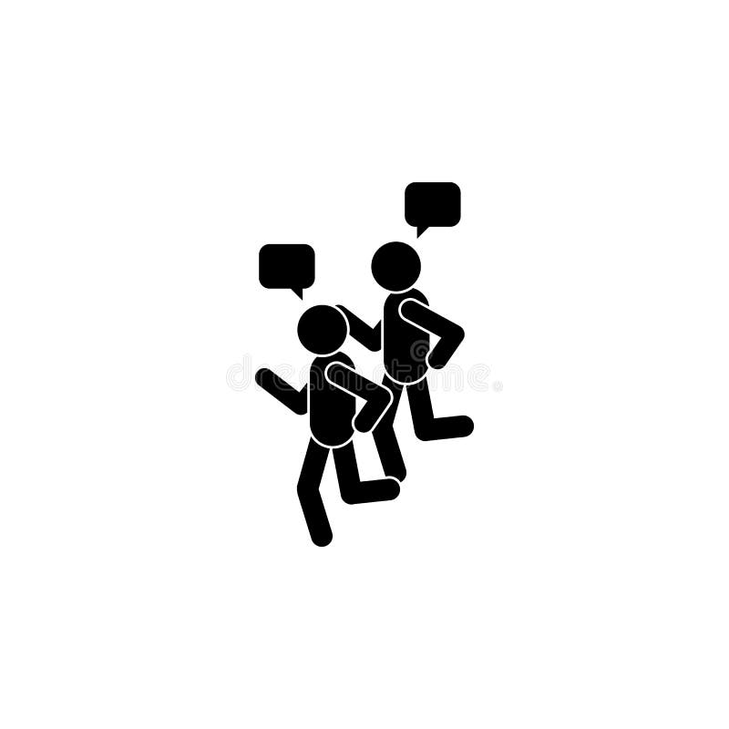 Two People Talking Icon. Simple Glyph, Flat of People Icons for UI and ...