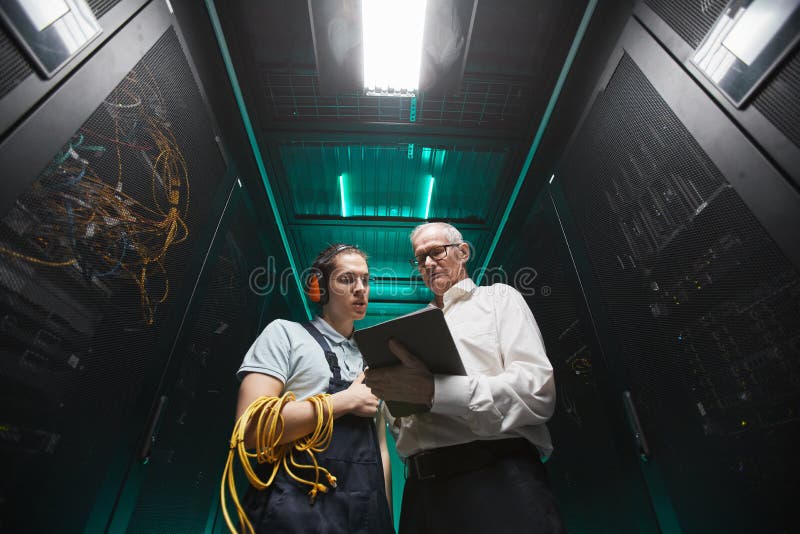It Engineers in Server Room Stock Photo - Image of information ...