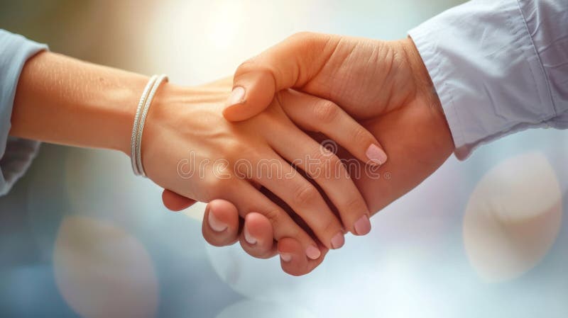 The Symbol of Trusting Partnership. AI Generated Stock Image - Image of ...