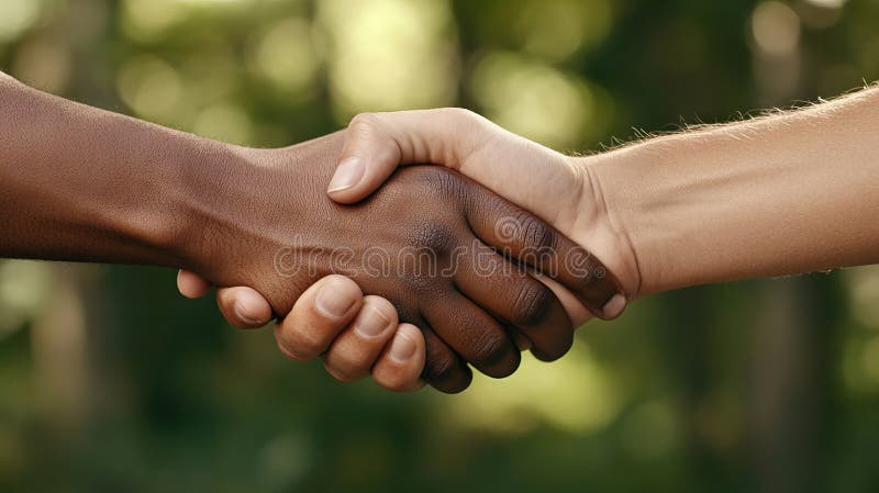 Two People Shaking Hands Front Green Background Stock Photos - Free ...