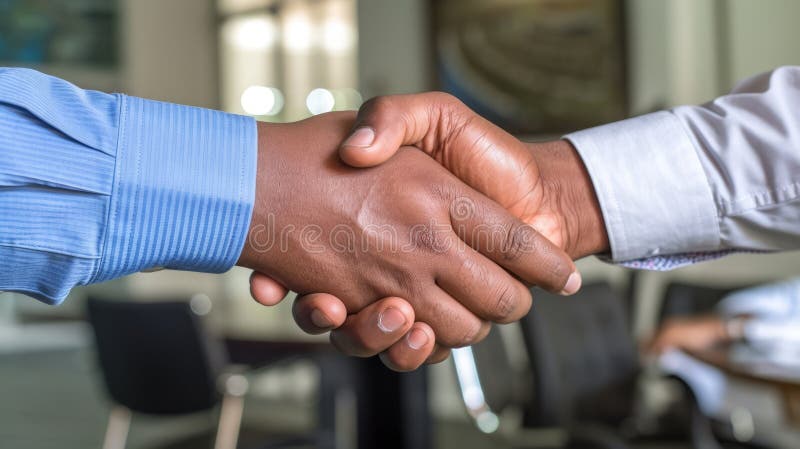 Two People Shaking Hands Over Deal Stock Image - Image of shaking ...