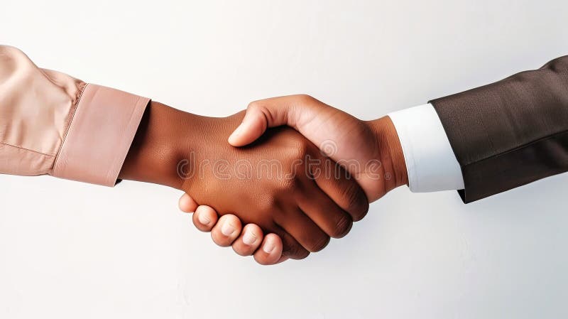 Two People Shaking Hands Over a White Background Stock Image - Image of ...