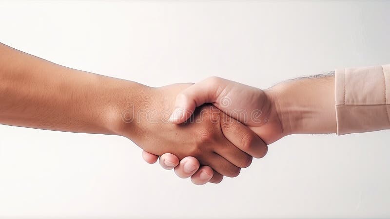 Two People Shaking Hands Over a White Background Stock Photo - Image of ...