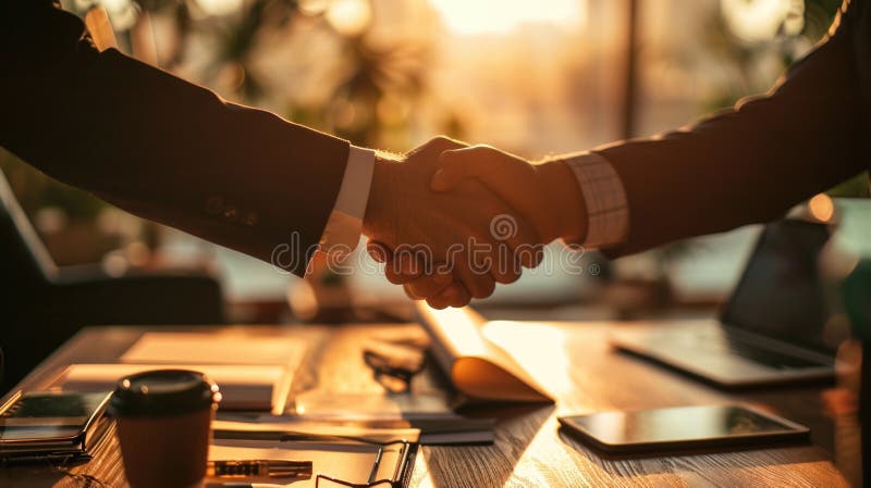 A Professional Handshake between Two People Stock Photo - Image of ...