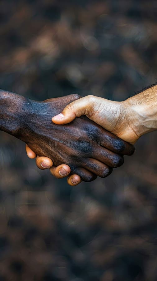 Two People Shake Hands, Symbolizing Loyalty in a Peaceful Outdoor ...