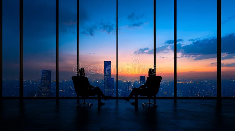 Two Chairs Facing Window Sunset Background Stock Photos - Free ...