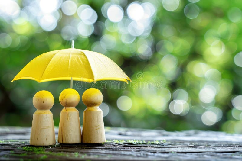 Two People are Standing Under a Yellow Umbrella Stock Image - Image of ...