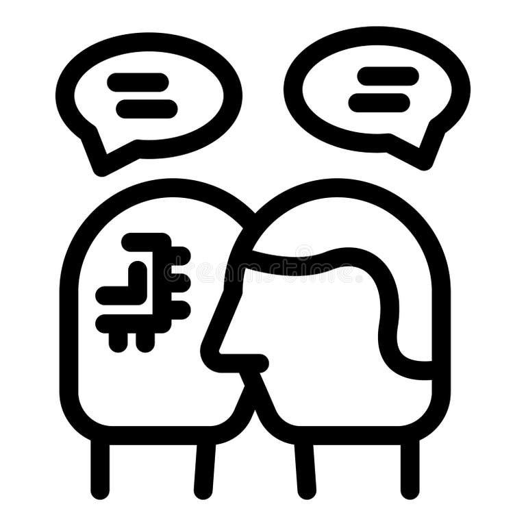 Two People Talking about Artificial Intelligence Technology Stock ...