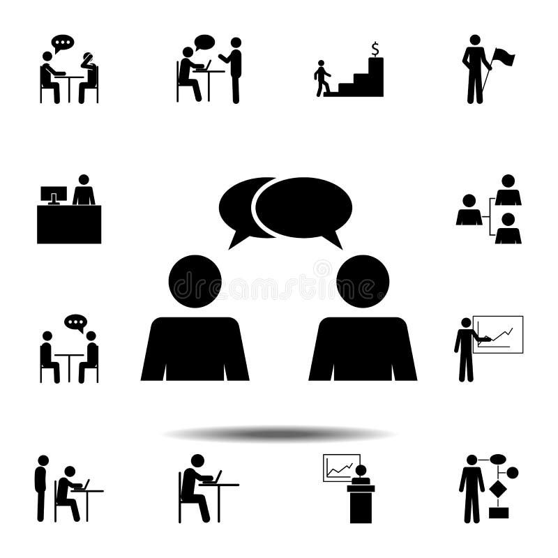 Two People Talking, Dialogue Icon. Simple Glyph, Flat Vector Element of ...