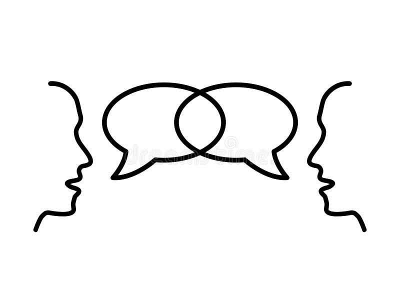 Conversation Between Two People Stock Vector Illustration Of Person