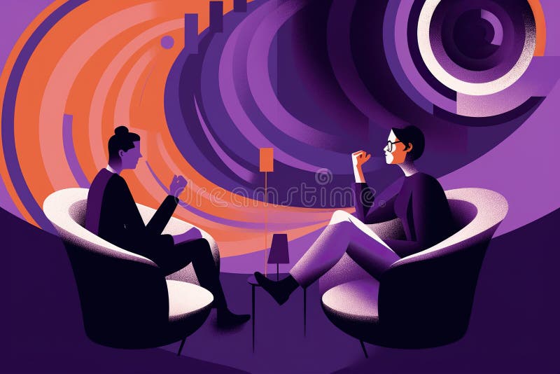 Two People Talking on a Sofa, Concept of Therapeutic Communication ...