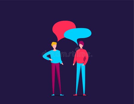 Two People Talking Vector, Flat Illustration Stock Vector ...