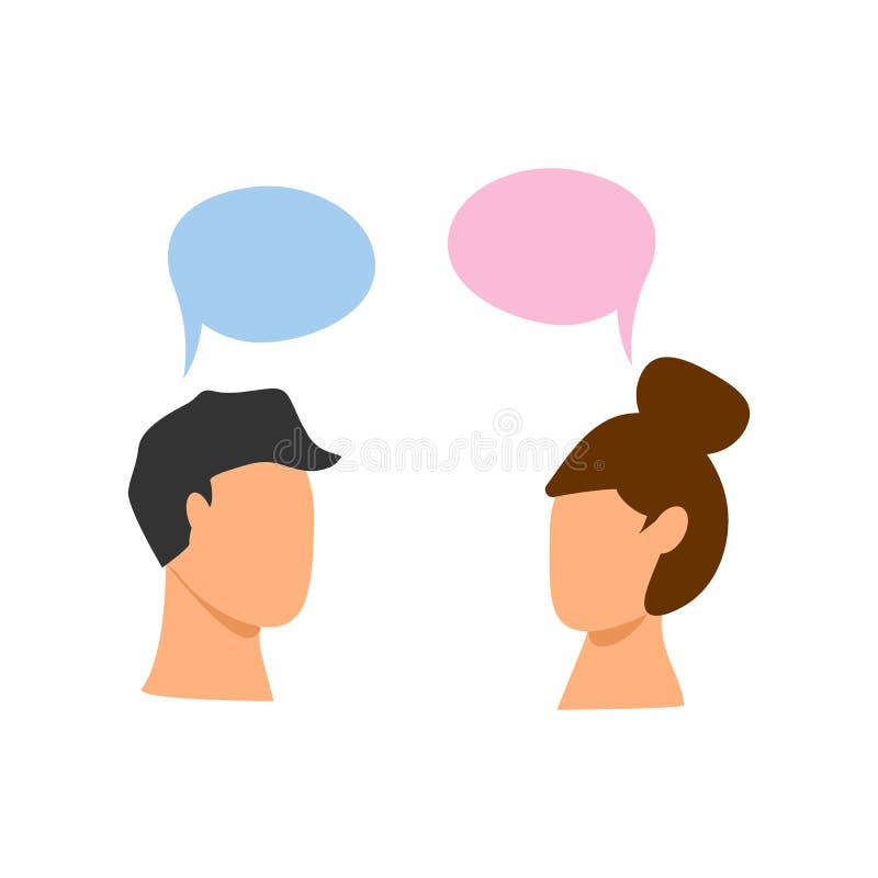 Two people talking. vector stock vector. Illustration of employee ...