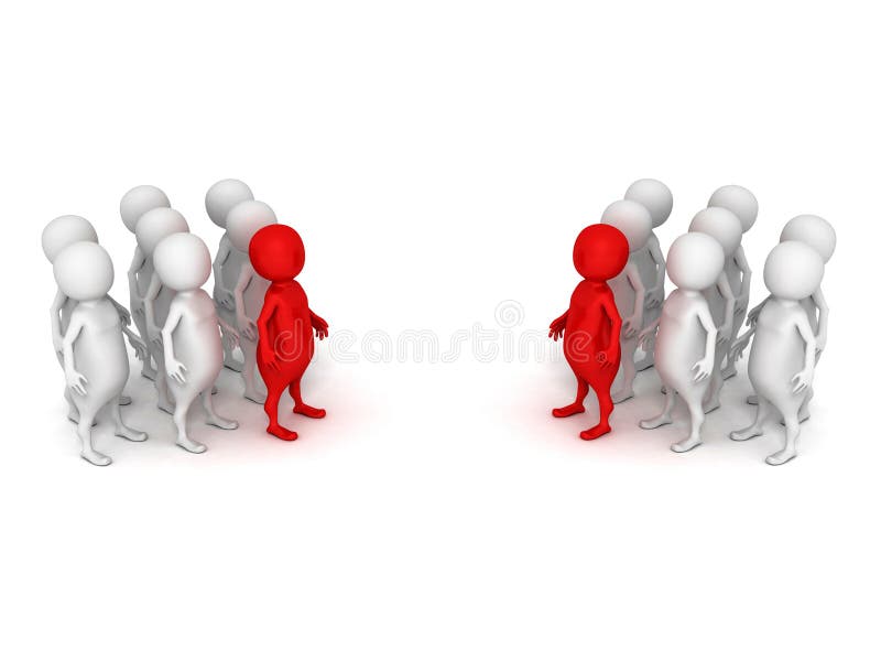 Two Business Teams in Success Cooperation Stock Illustration ...
