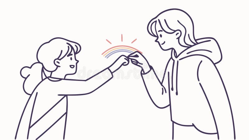 Two People Touching Fingers in a Gesture of Connection and Magic ...