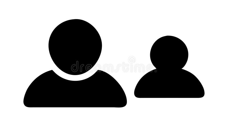 Two People Users Solid Vector Icon, Vector Design Generative AI Stock ...