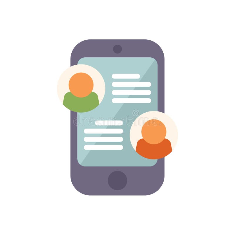 Smartphone Showing Online Messaging App with Two People Chatting Stock ...