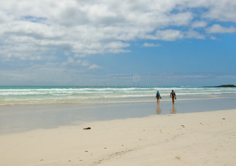 Beach People Walking