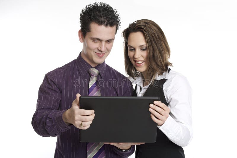 Two people at work stock photo. Image of confident, model - 4996788