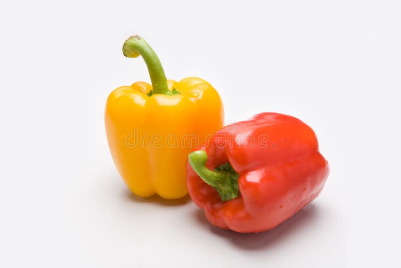 Two peppers stock image. Image of gourmet, healthy, colored - 5755725