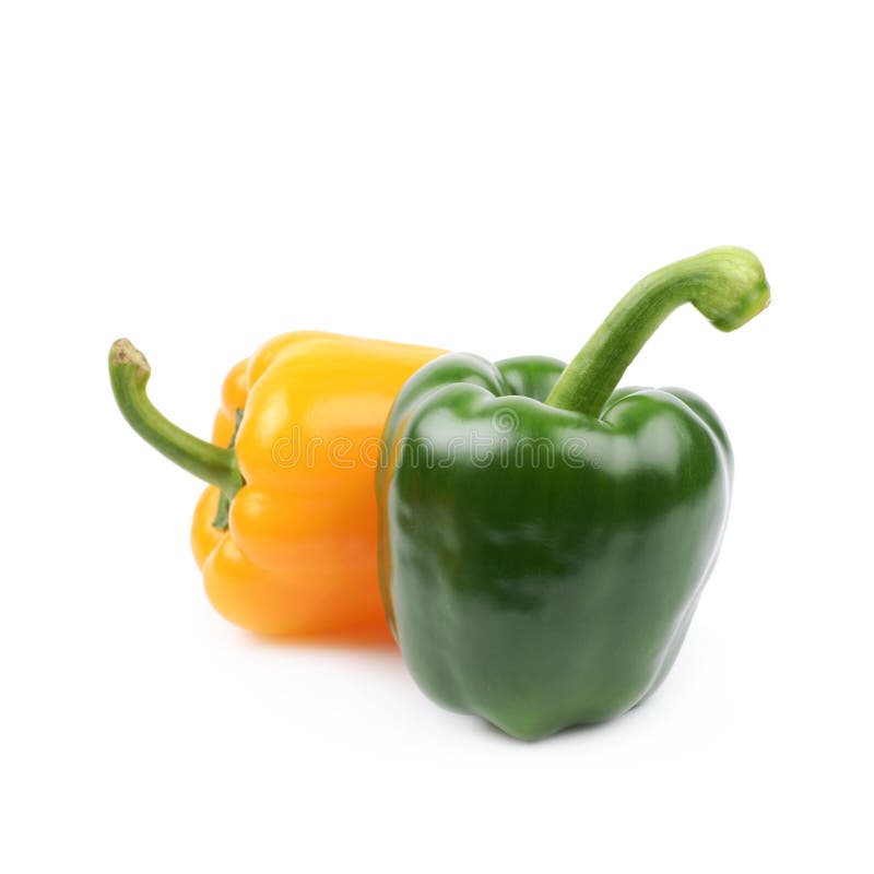 Two peppers isolated stock image. Image of cooking, mexican - 86450301