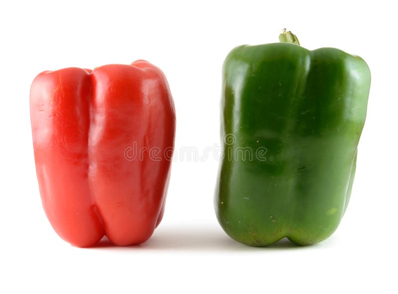 Two Peppers stock photo. Image of isolated, health, capsicum - 44860374