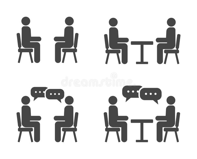 Two People Talking Desk Icon Stock Illustrations – 165 Two People ...